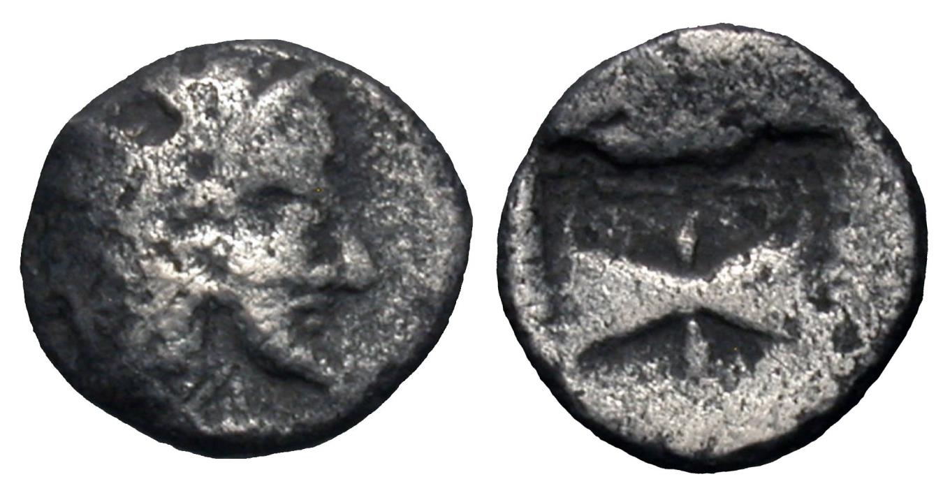 Islands off Troas, Tenedos. AR Obol. Double Axe. | Greek Coins