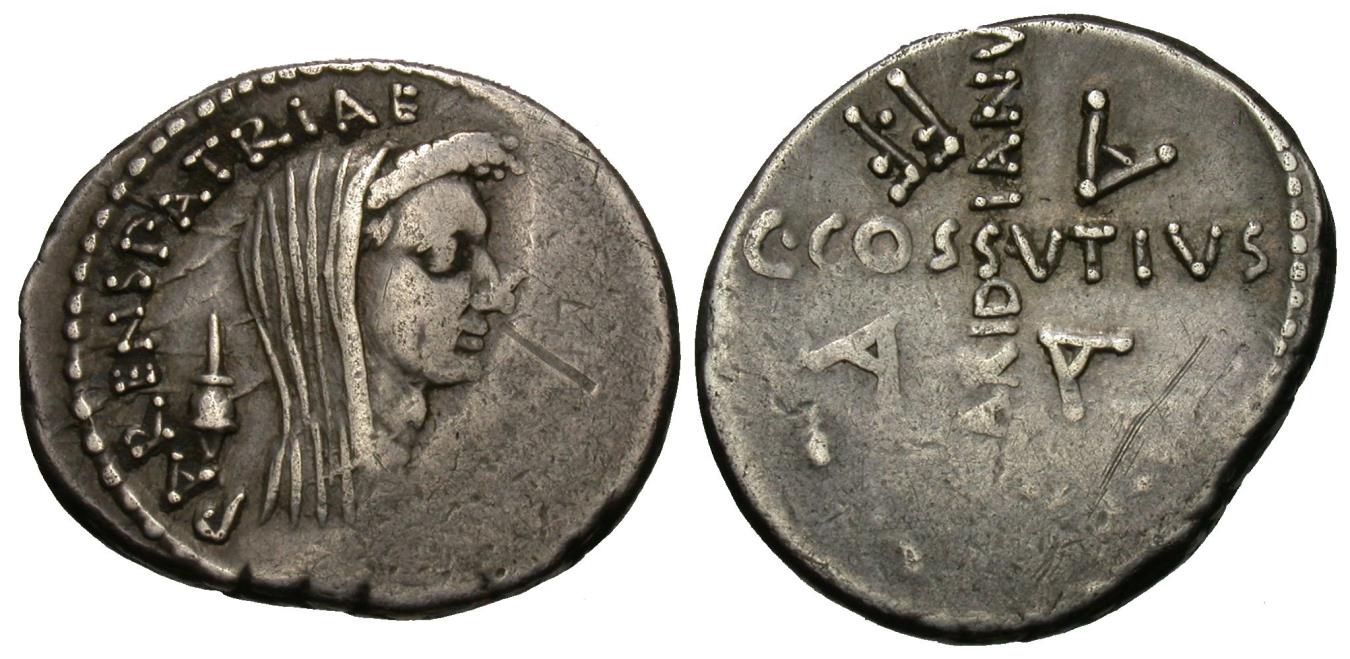 Roman Imperatorial. Julius Caesar. AR Denarius. | Roman Republican Coins