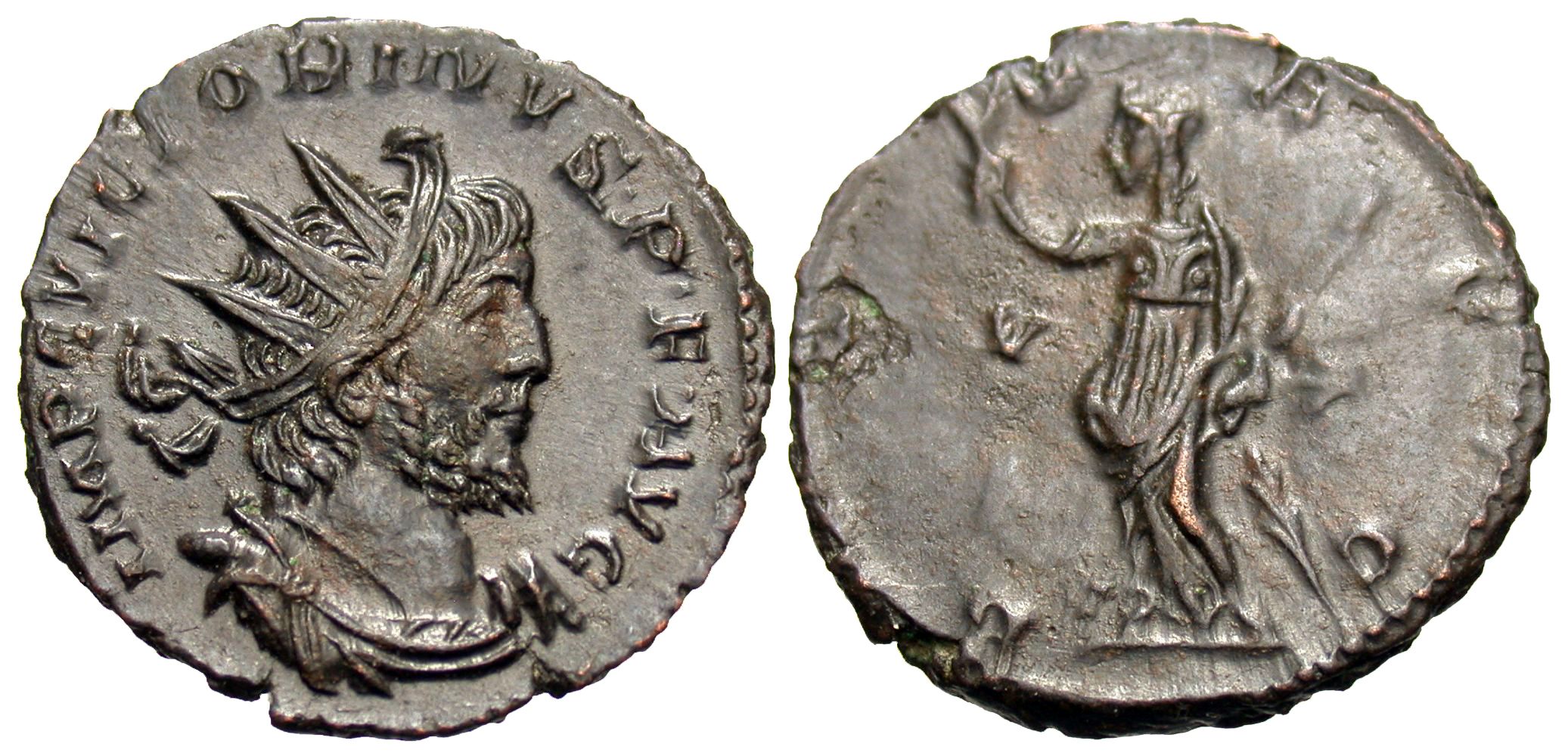 Romano-Gallic Empire. Victorinus. Antoninianus. Pax. | Roman Imperial Coins