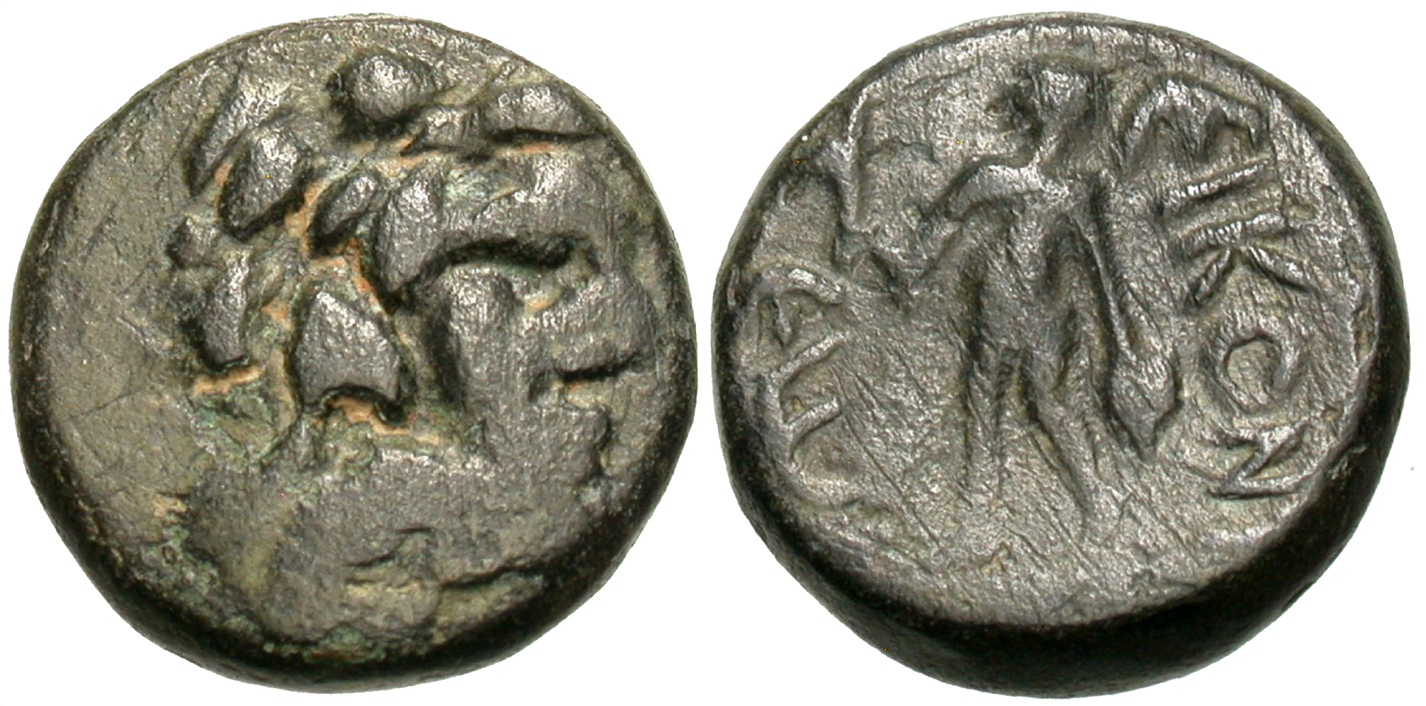 Lycaonia, Iconium. Æ 14 mm. Perseus Slays Medusa. | Greek Coins