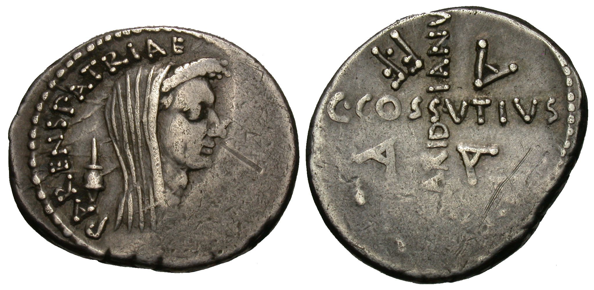 Roman Imperatorial. Julius Caesar. AR Denarius. | Roman Republican Coins