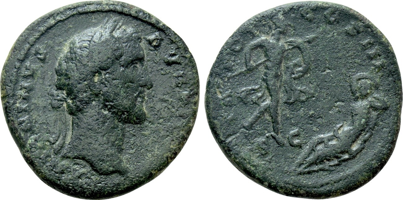 Antoninus Pius. Æ As. Mars & Rhea Silvia. | Roman Imperial Coins