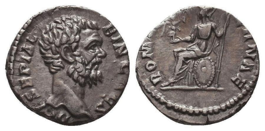 Clodius Albinus, as Caesar. AR Denarius. Roma. Sharp Portrait!