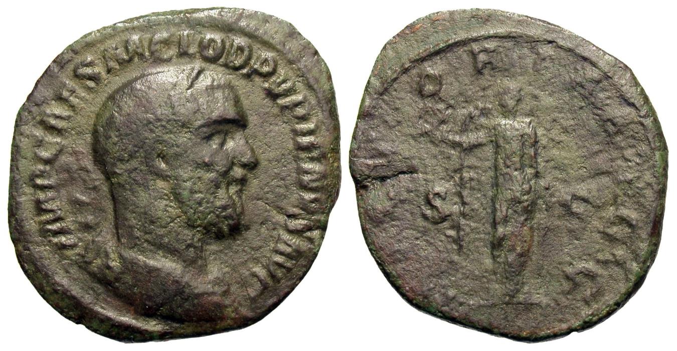 Pupienus. Æ Sestertius. Pax. | Roman Imperial Coins