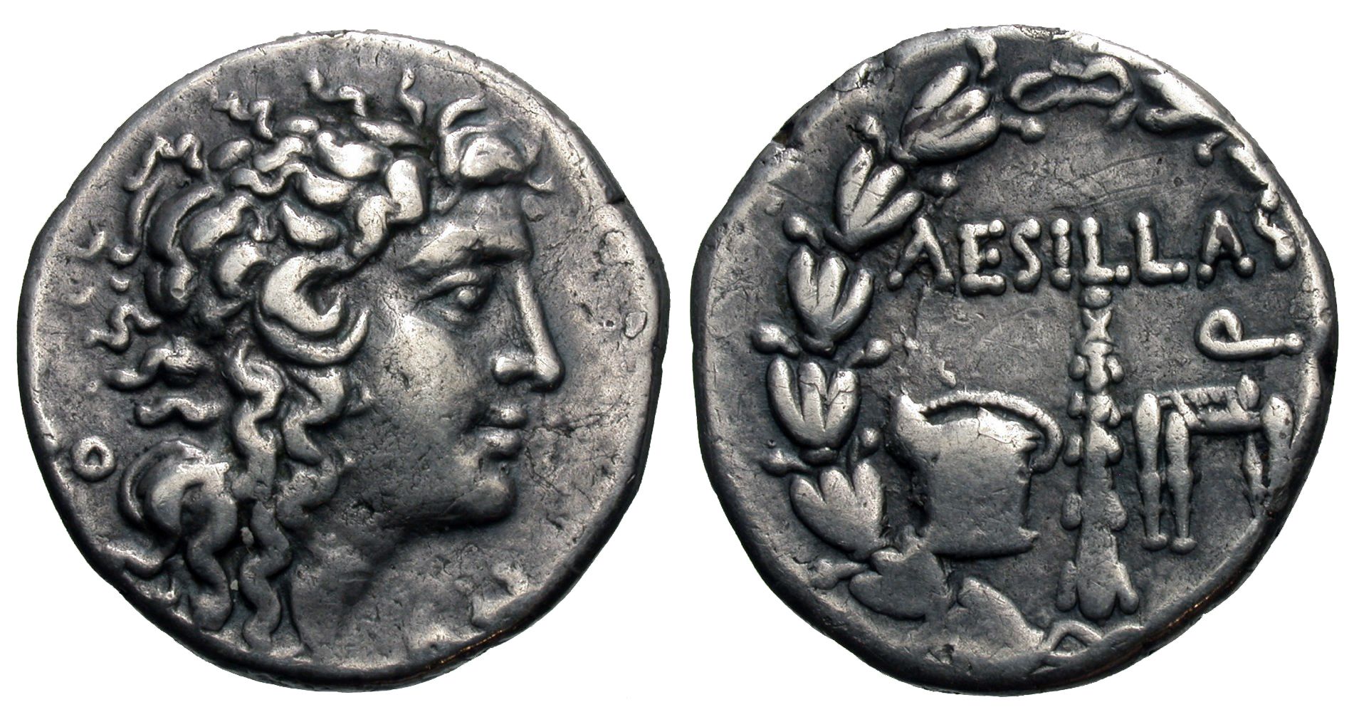 Macedon, as Roman Province. Aesillas, Quaestor. AR Tetradrachm.