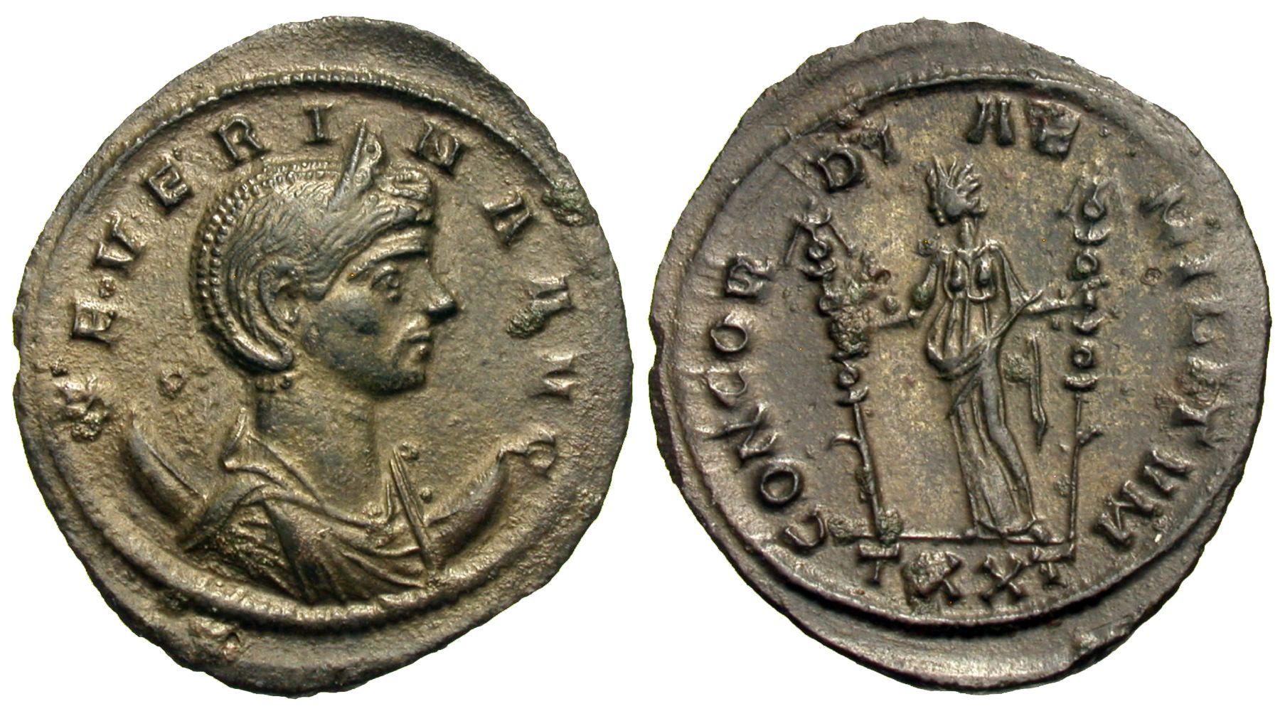 Severina. Wife of Aurelian. Antoninianus. Concordia. | Roman Imperial Coins