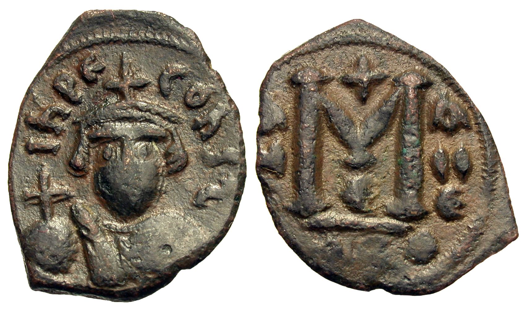 Byzantine Empire. Constans II. Æ Follis. Unpublished? | Byzantine Coins