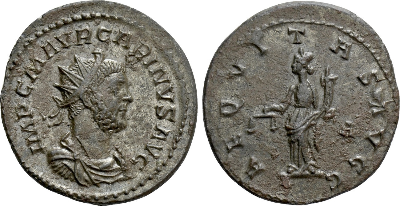 Carinus. Antoninianus. Lugdunum Mint. Aequitas. | Roman Imperial Coins