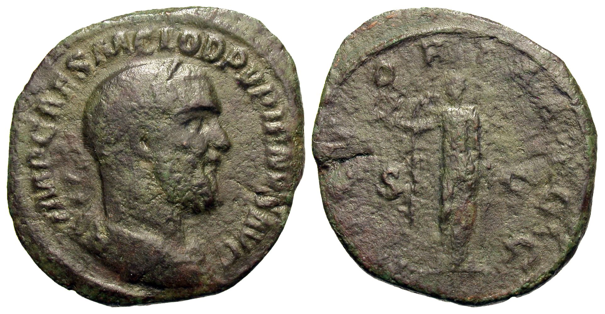 Pupienus. Æ Sestertius. Pax. | Roman Imperial Coins