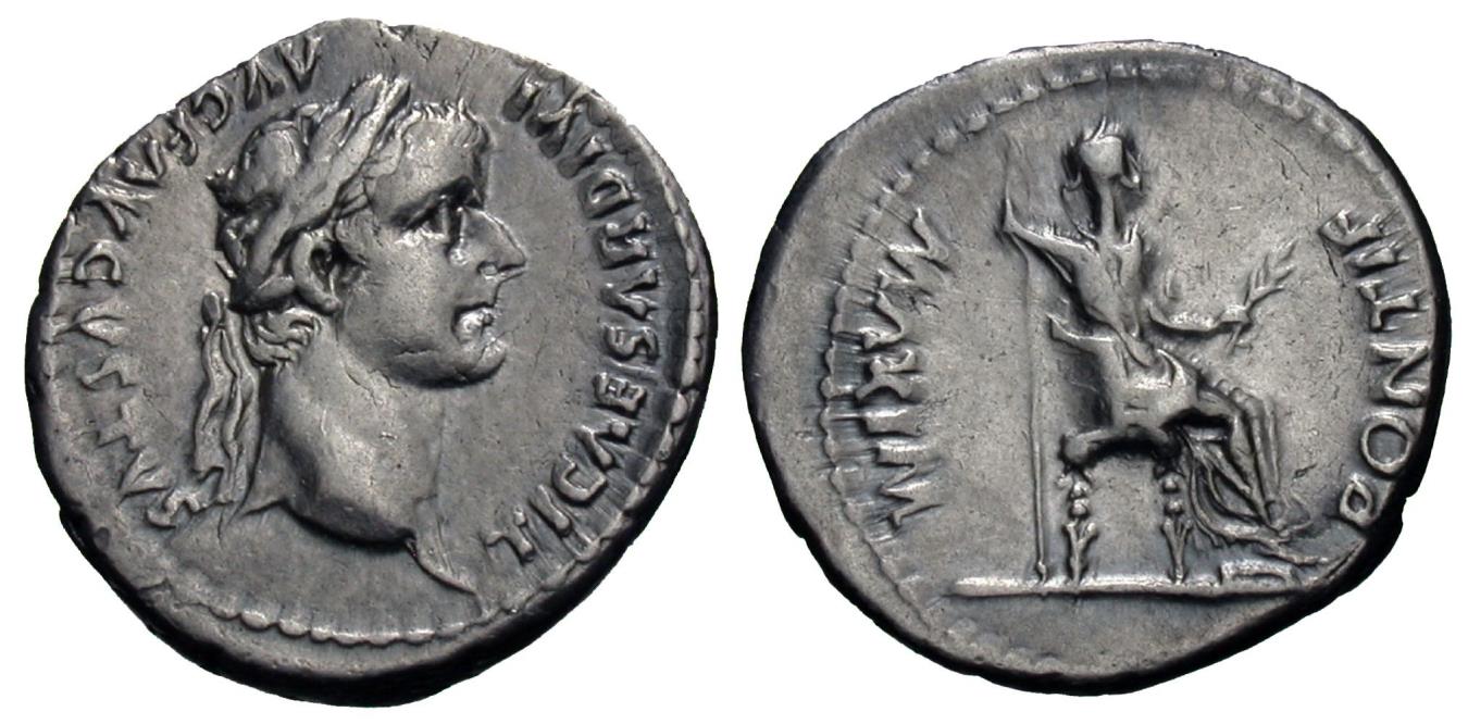 Tiberius. AR Denarius. Tribute Penny. | Roman Imperial Coins