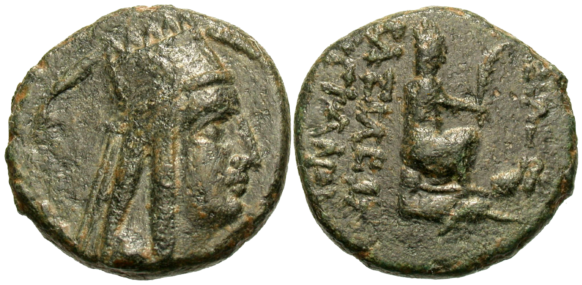 Kings of Armenia. Tigranes II 'The Great.' Æ Tetrachalkon. | Greek Coins