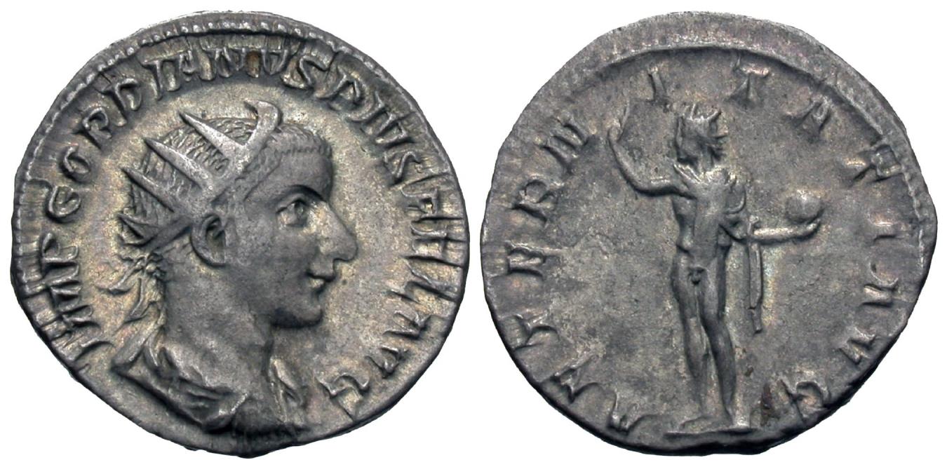 Gordian III. AR Antoninianus. Sol. | Roman Imperial Coins