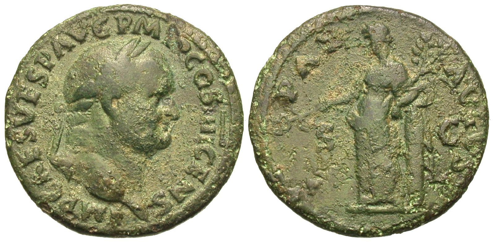 Vespasian. Æ As. Pax. | Roman Imperial Coins