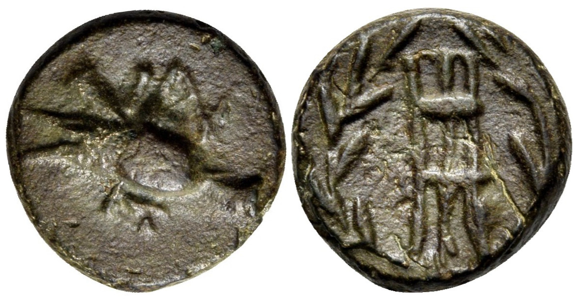 Sikyonia, Sikyon. Æ Chalkous. Dove / Tripod. | Greek Coins