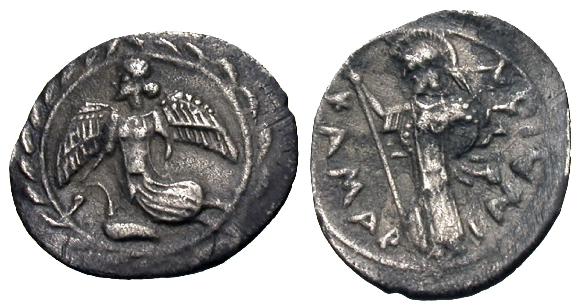Sicily, Kamarina. AR Litra. Nike / Athena. | Greek Coins