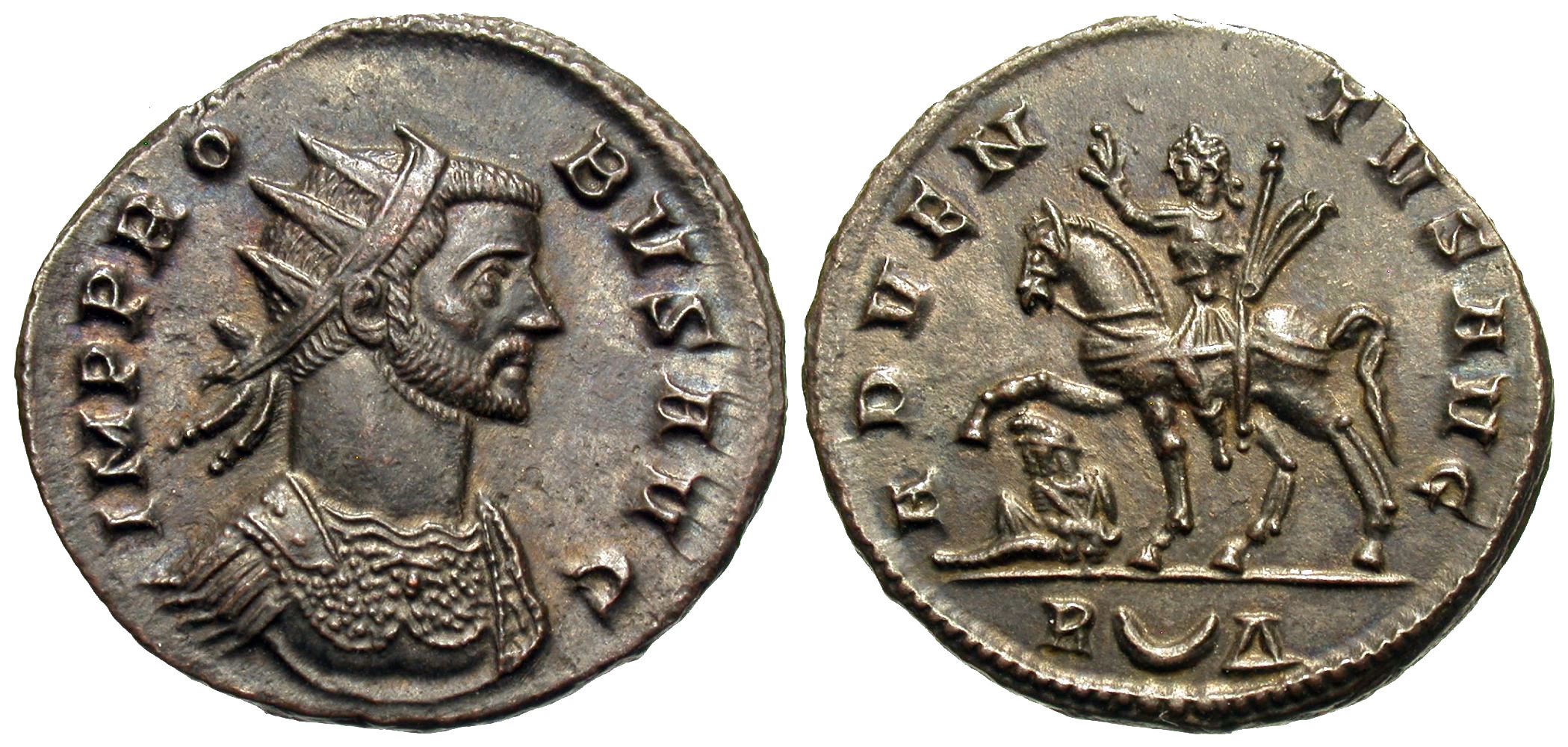 Probus. Antoninianus. Emperor on Horseback. Mint State. | Roman ...