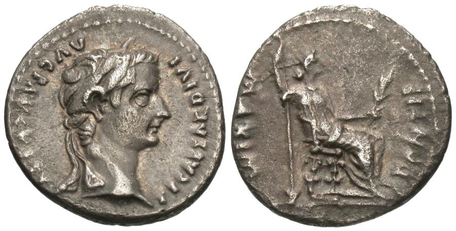 Tiberius. AR Denarius. 'Tribute Penny'. | Roman Imperial Coins