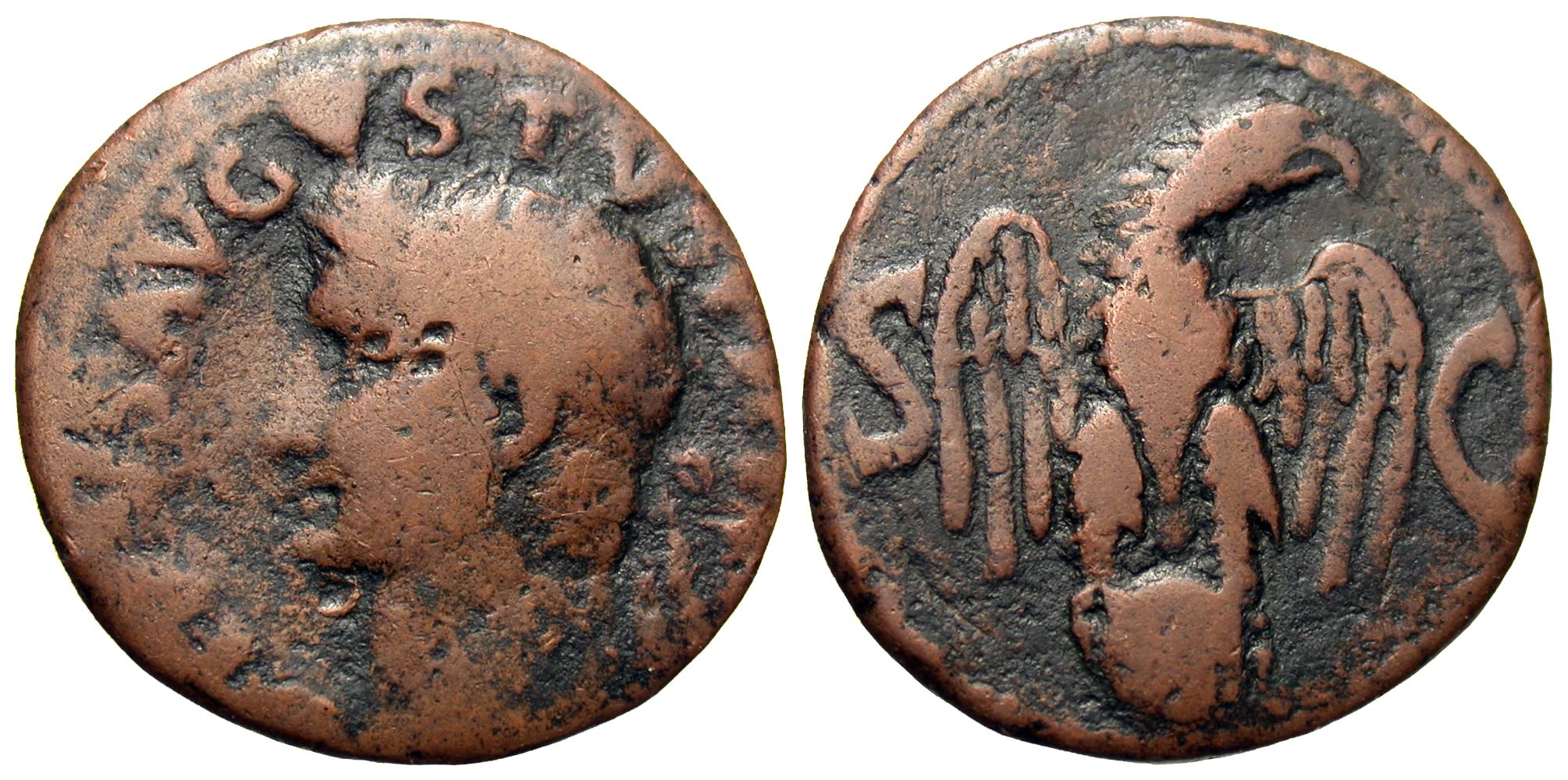 Divus Augustus. Æ Dupondius. Eagle. | Roman Imperial Coins