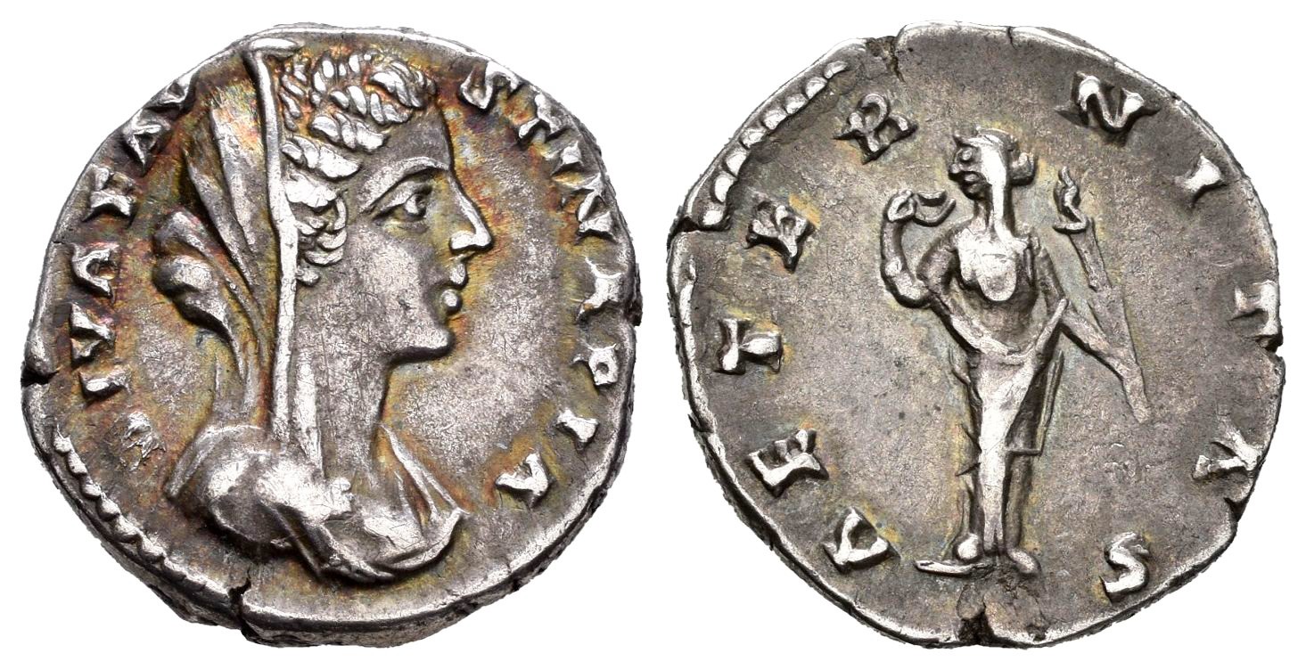 Faustina Junior. AR Denarius. Aeternitas. RARE. | Roman Imperial Coins