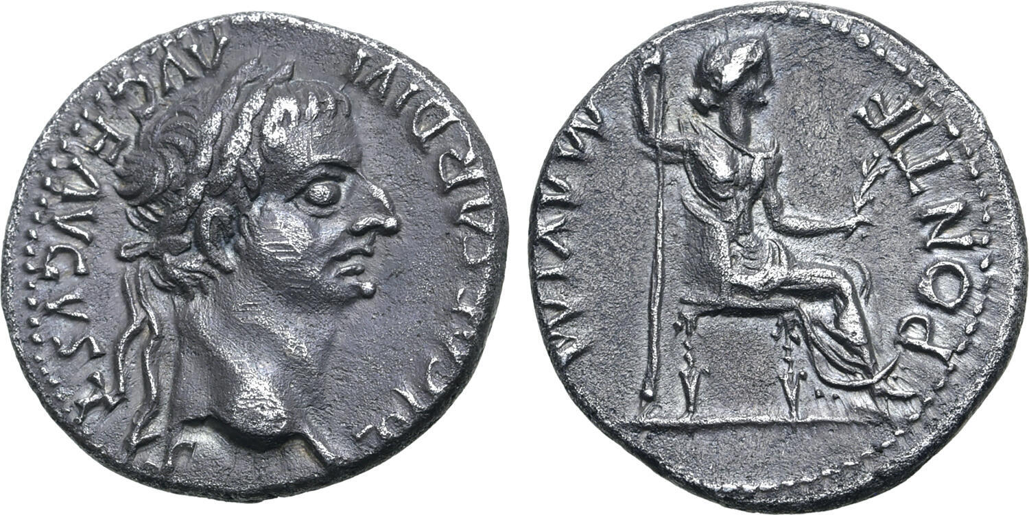 Tiberius. AR Denarius. Tribute Penny. | Roman Imperial Coins