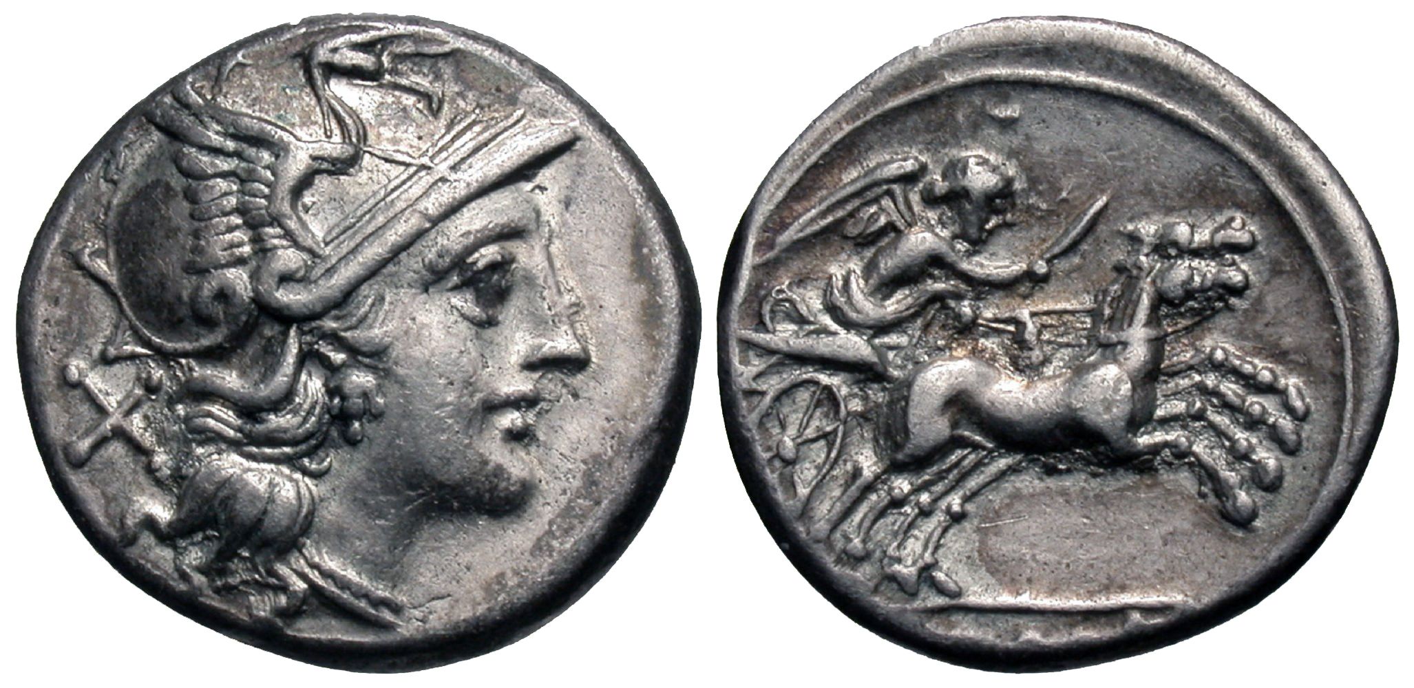 Roman Republic. Anonymous. AR Denarius. Roma / Victory. | Roman ...