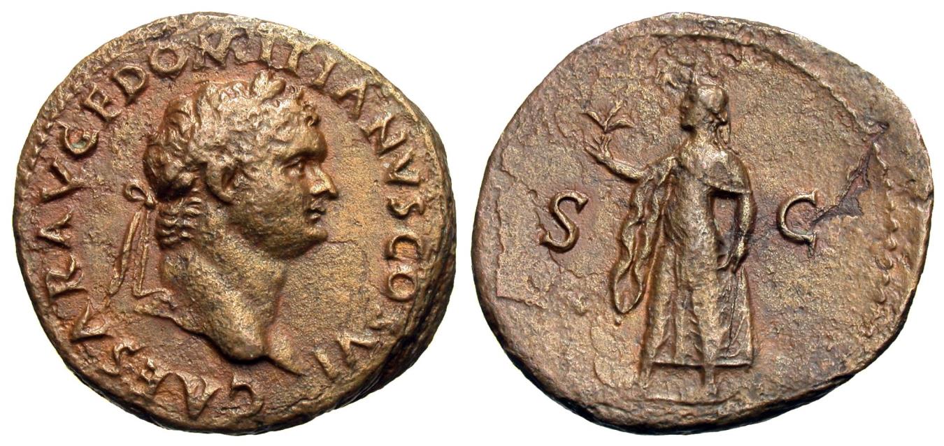 Domitian, as Caesar. Æ As. SCARCE. | Roman Imperial Coins