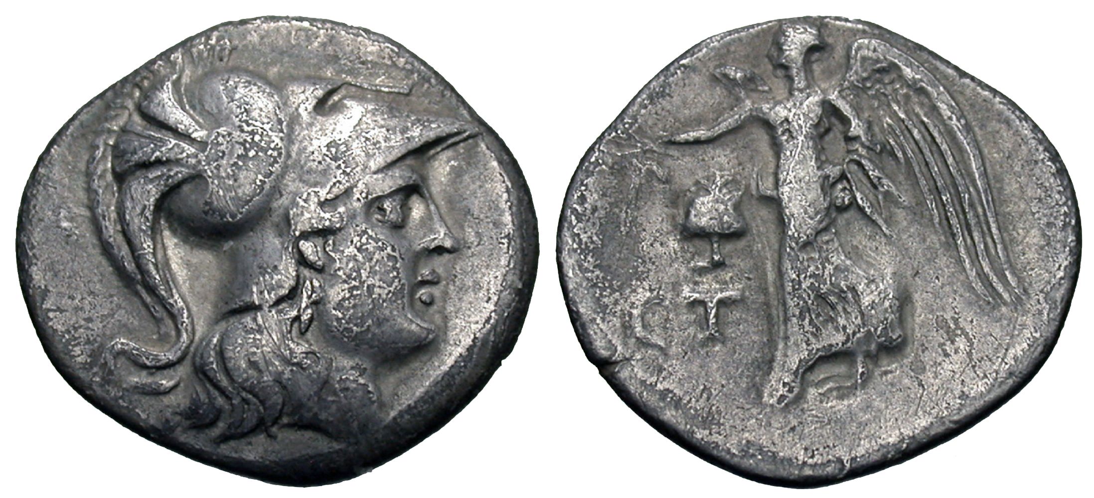 Pamphylia, Side. AR Drachm. Athena / Nike. | Greek Coins