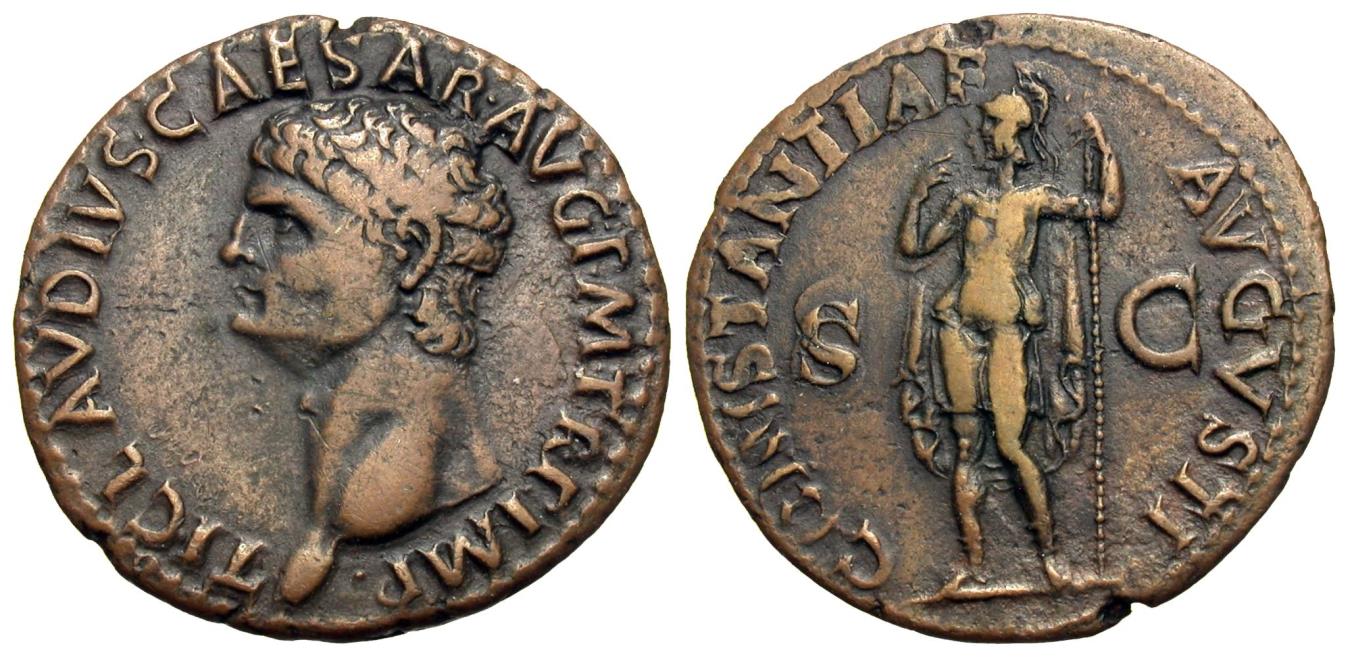 Claudius. Æ As. Constantia. | Roman Imperial Coins