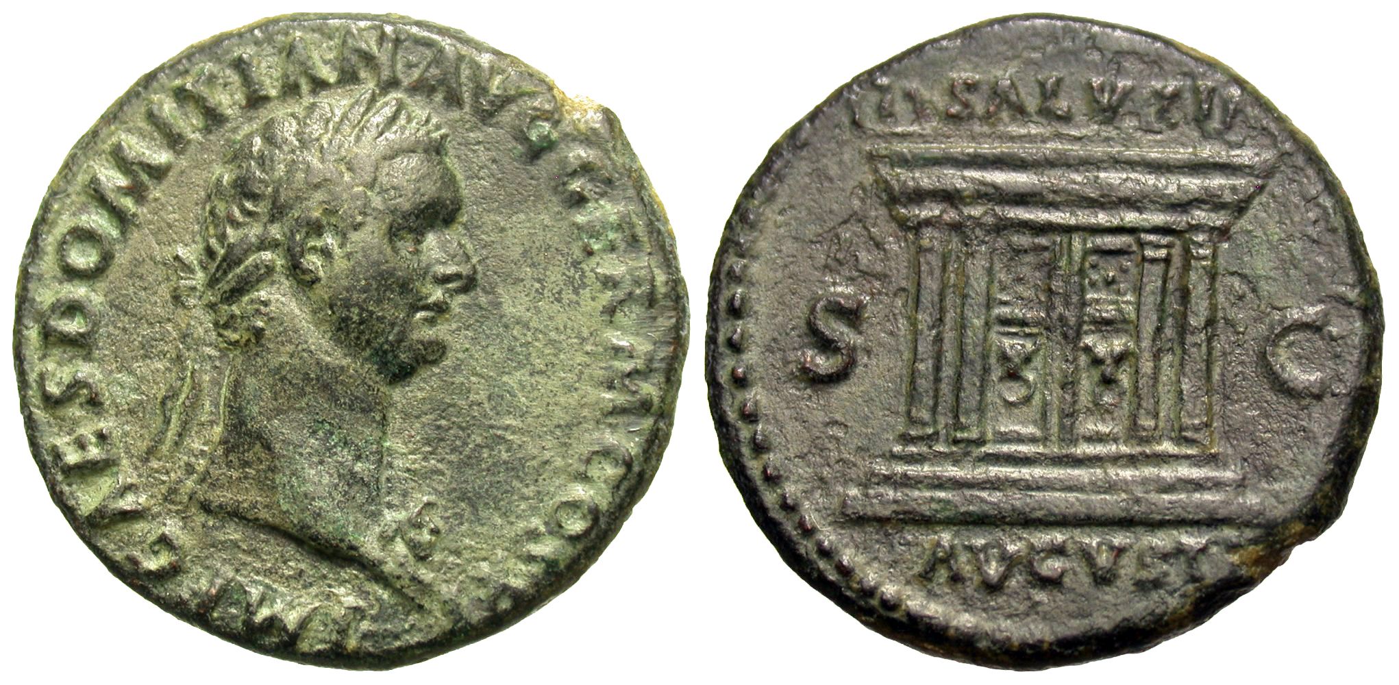 Domitian. Æ As. Altar. | Roman Imperial Coins