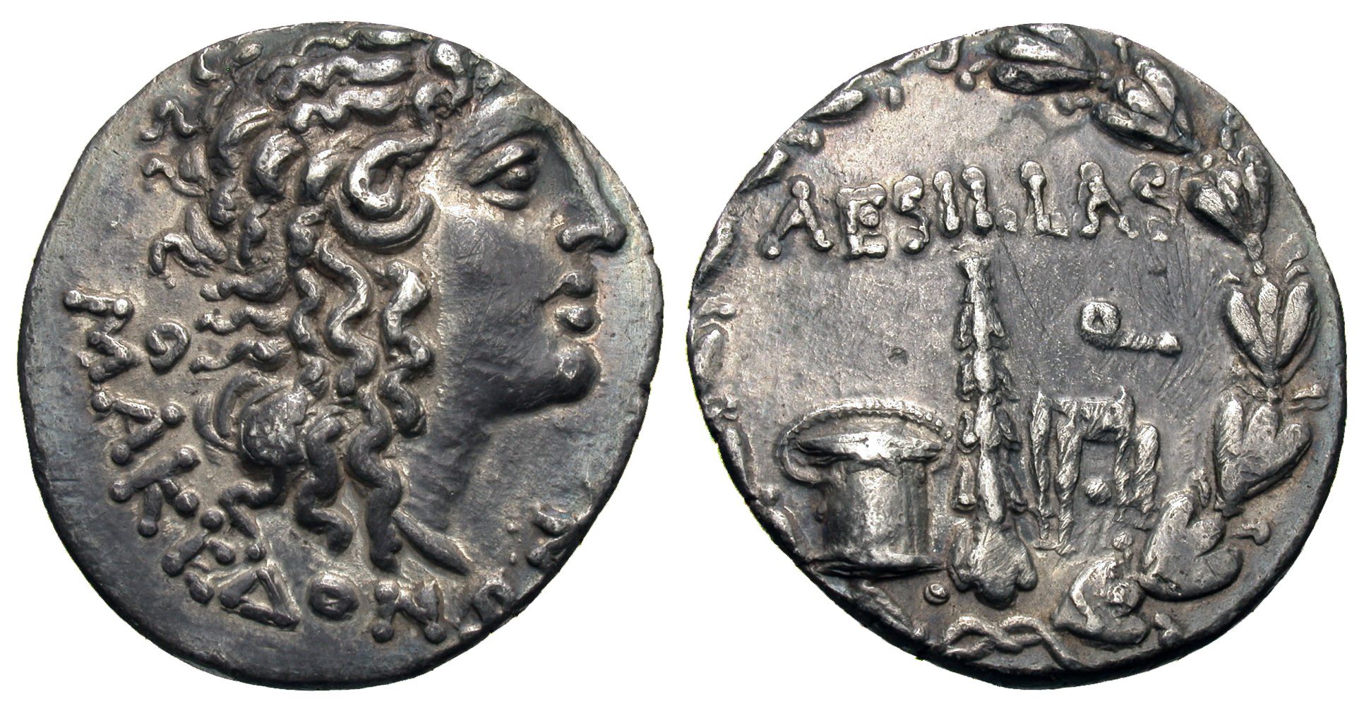 Macedon, as Roman Province. Aesillas, Quaestor. AR Tetradrachm.