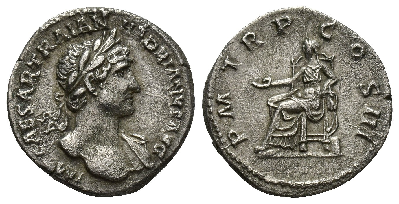 Hadrian. AR Denarius. Concordia. | Roman Imperial Coins
