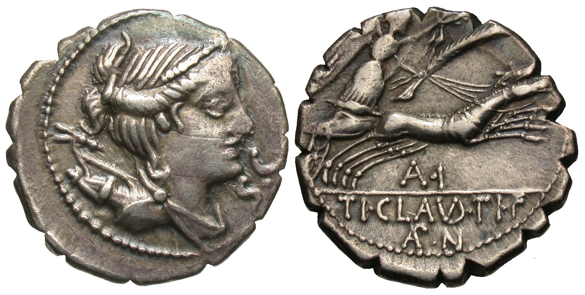 Roman Republic. Ti. Claudius Ti.f. Ap.n. Nero. AR Denarius. | Roman ...