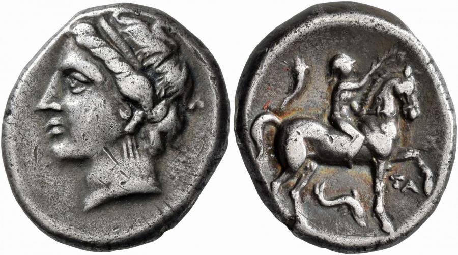 Calabria, Tarentum. AR Nomos. Lovely Old Toning. | Greek Coins