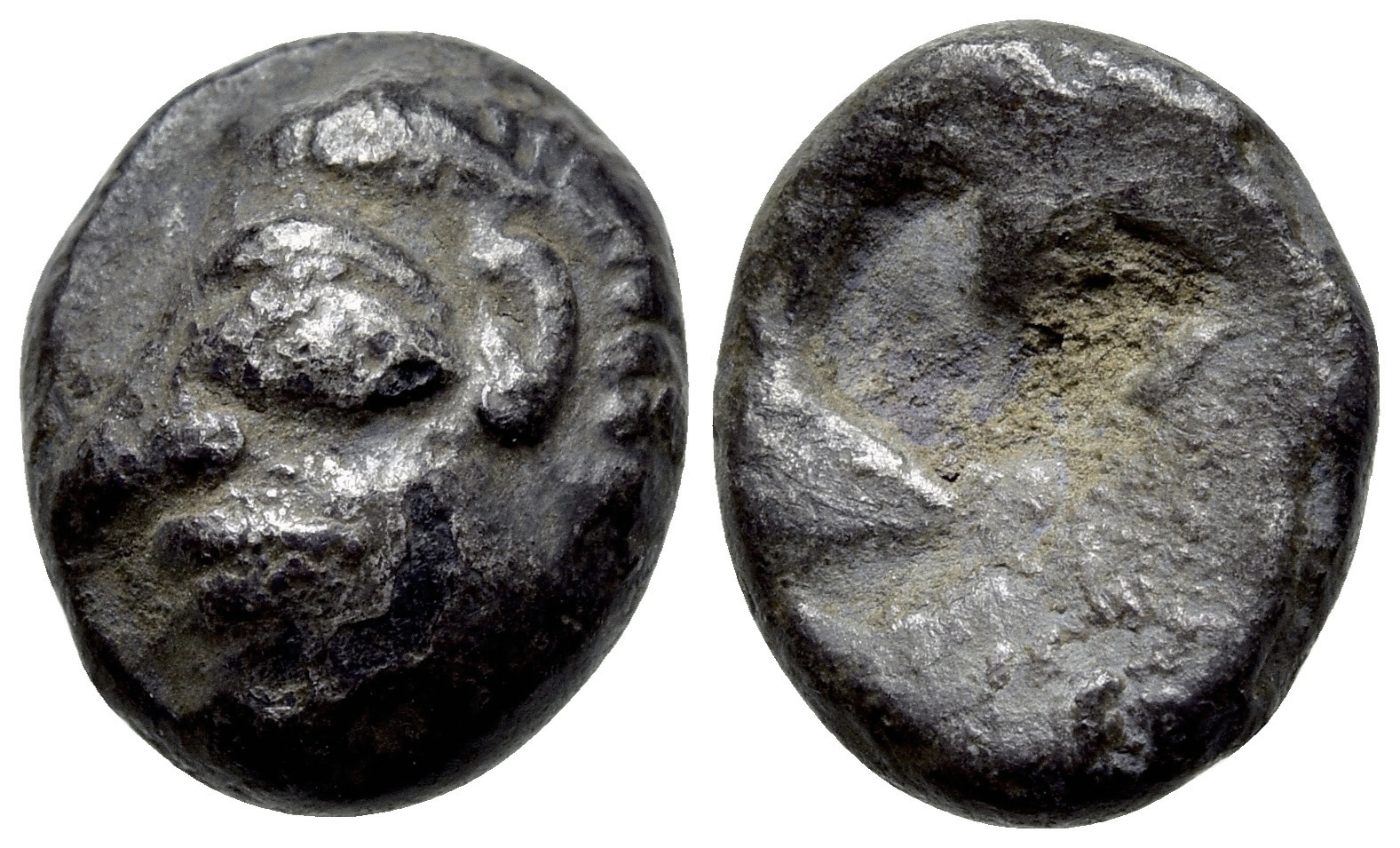 Ionia, Kolophon. AR Trihemiobol. Archaic Head of Apollo. | Greek Coins