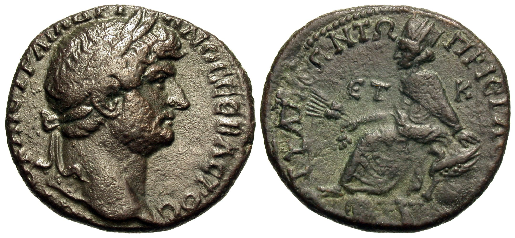 Cappadocia, Tyana. Hadrian. Æ 25 mm. Tyche. | Roman Provincial Coins