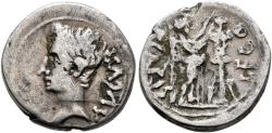 Augustus. AR Denarius. Shield. | Roman Imperial Coins