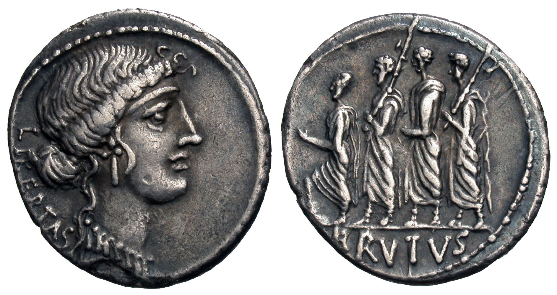 Roman Republic. AR Denarius. Marcus Junius Brutus. | Roman Republican Coins