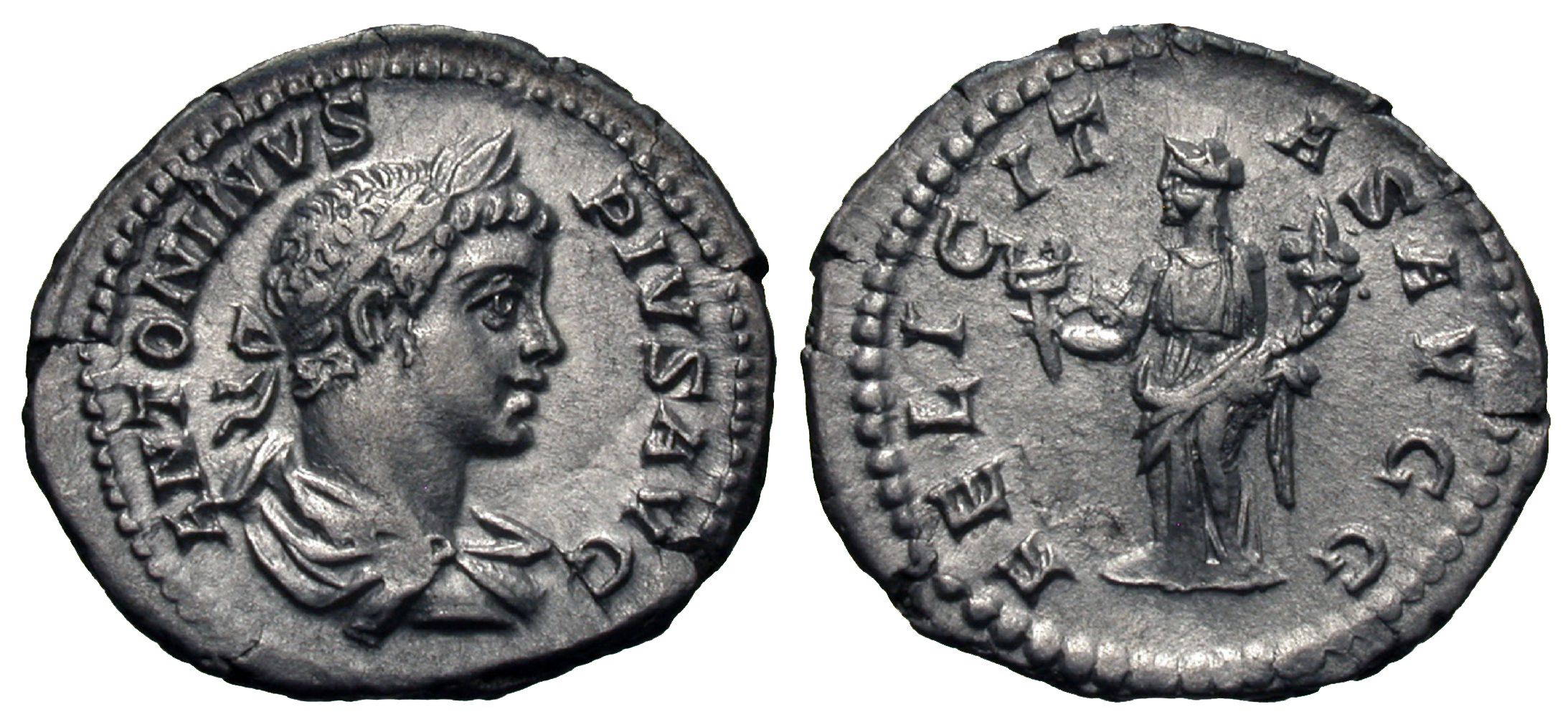 Caracalla. AR Denarius. Felicitas. | Roman Imperial Coins