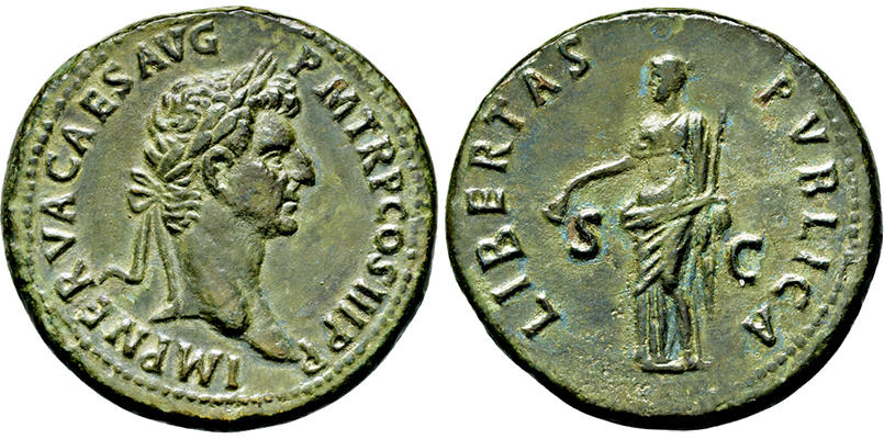 Nerva. Æ As. Libertas. | Roman Imperial Coins