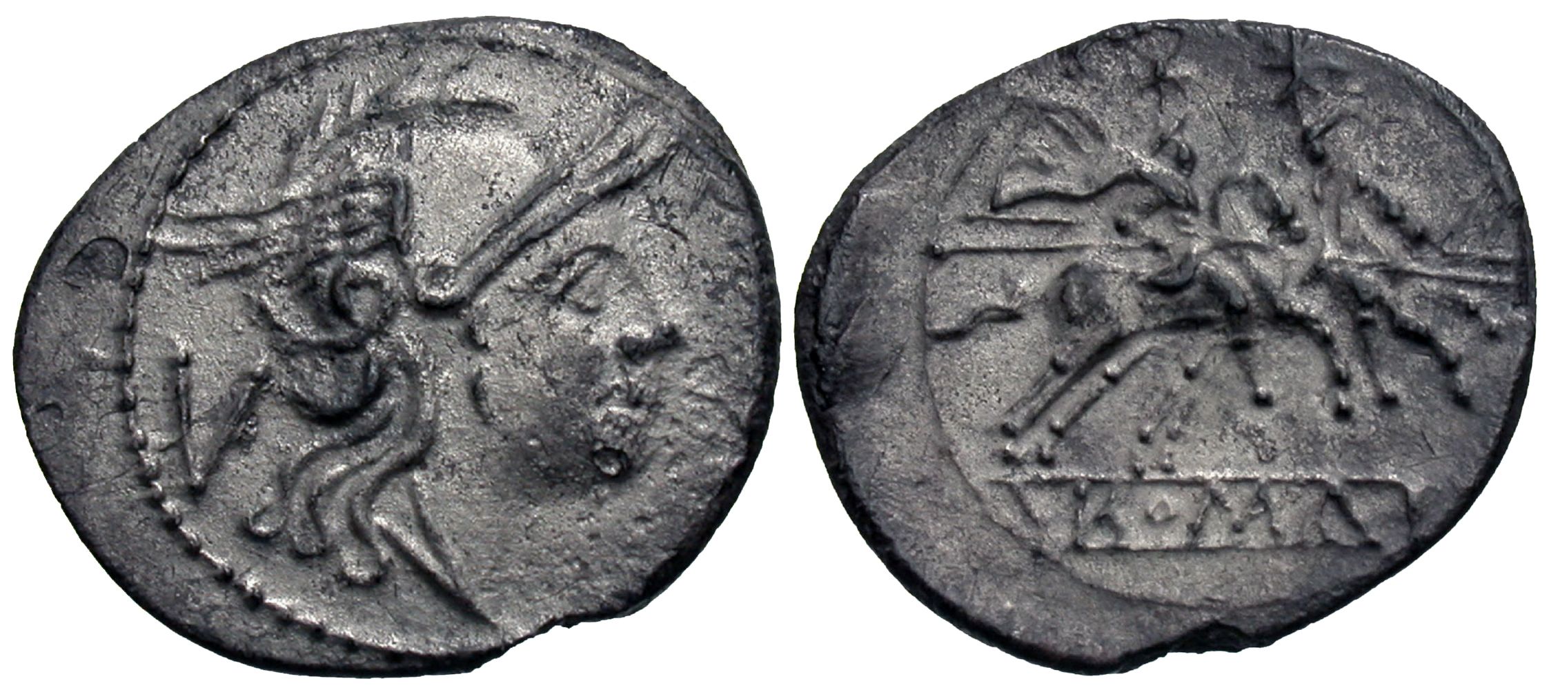 Roman Republic. Anonymous. AR Quinarius. | Roman Republican Coins