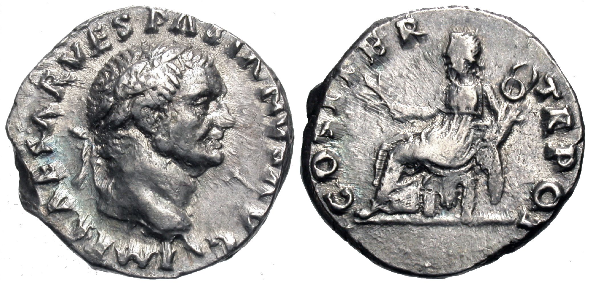 Vespasian. AR Denarius. Pax. | Roman Imperial Coins
