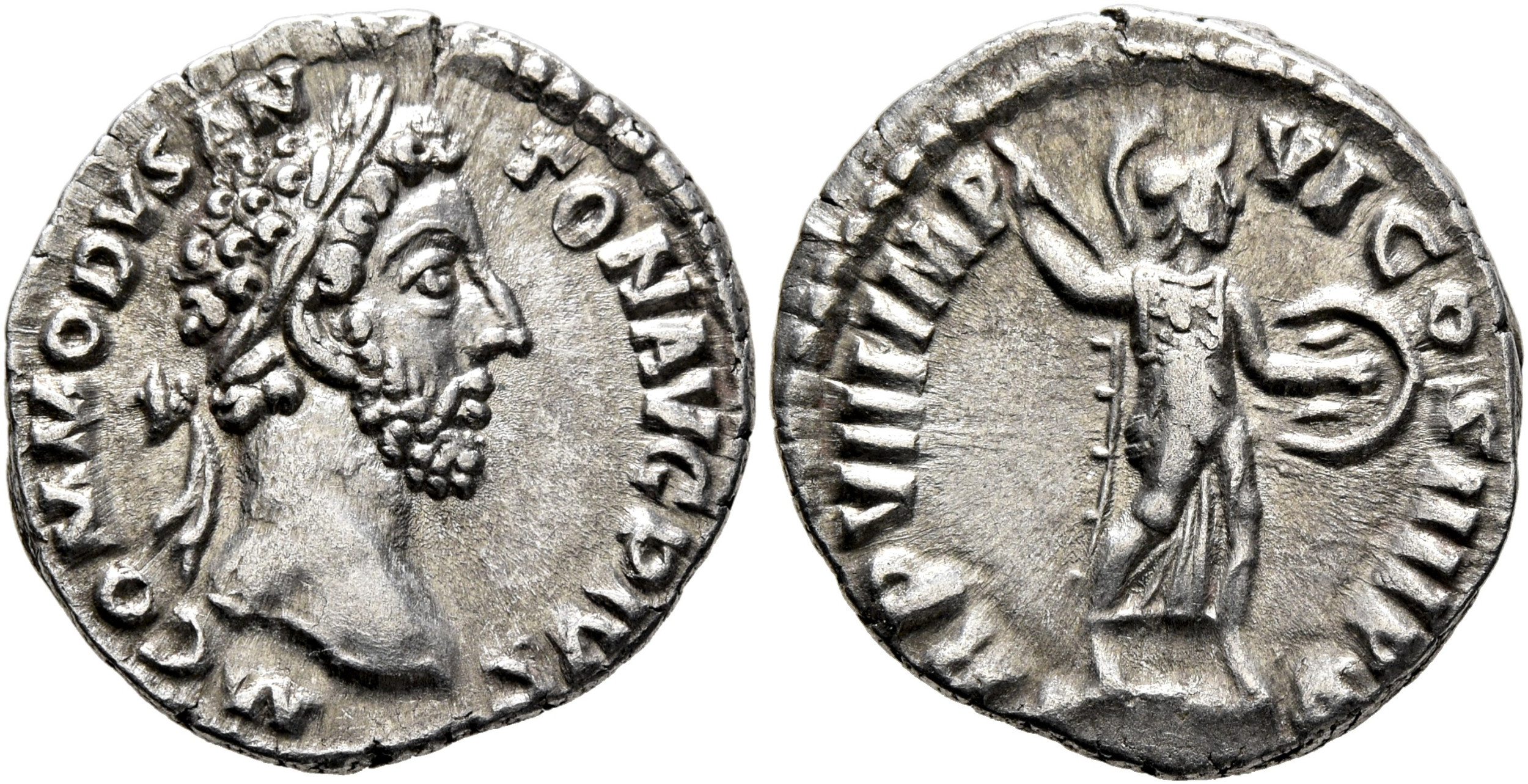 Commodus. AR Denarius. Minerva. | Roman Imperial Coins