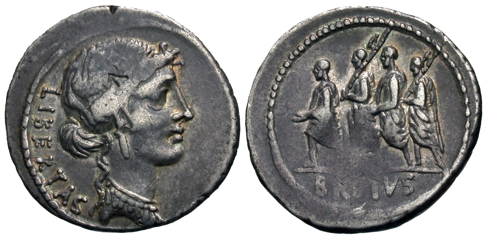 Roman Republic. AR Denarius. Marcus Junius Brutus. | Roman Republican Coins