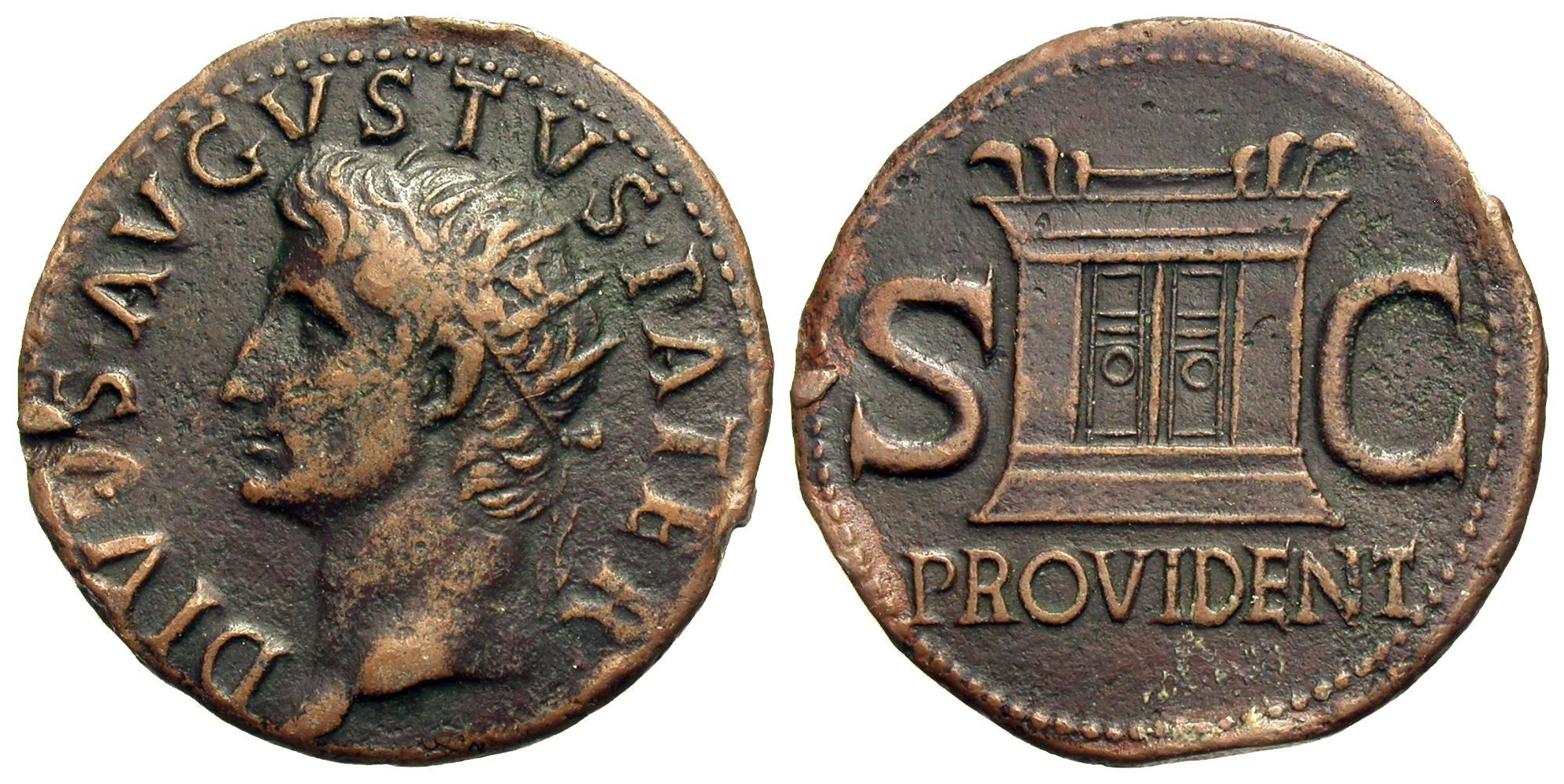 Divus Augustus. Æ As. Altar. | Roman Imperial Coins