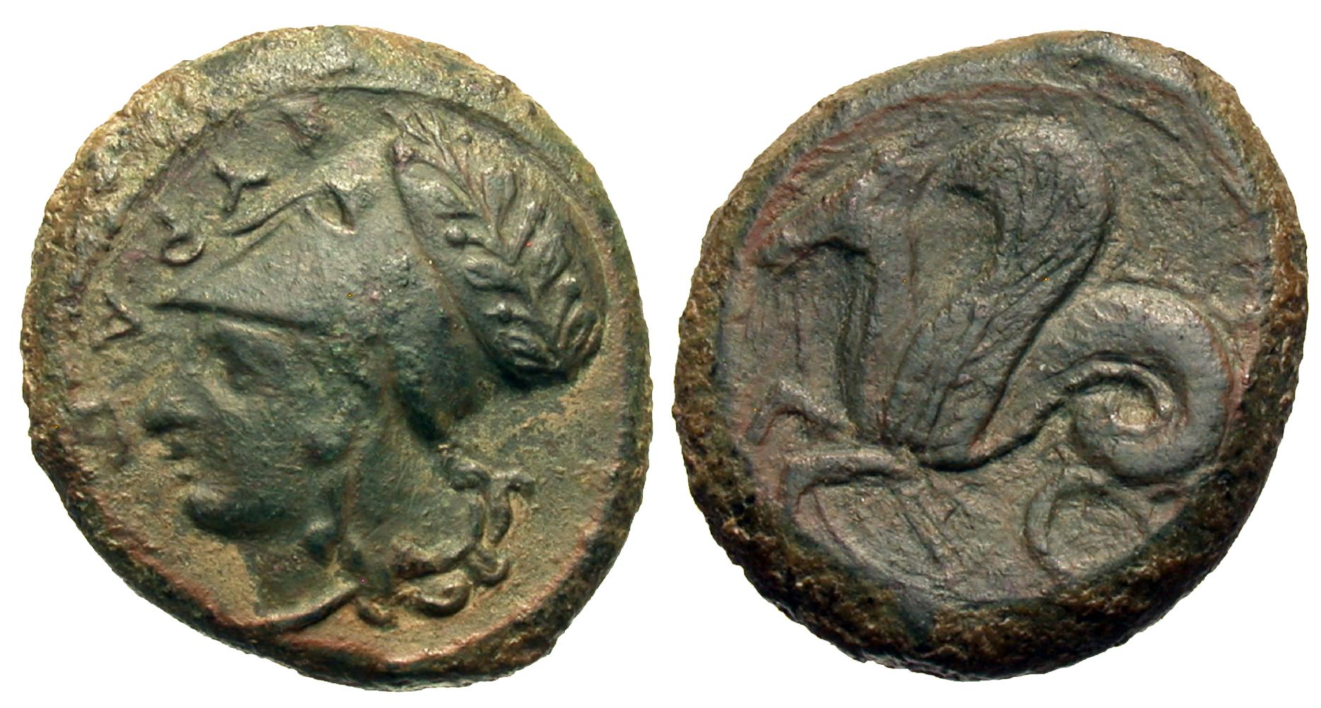 Sicily, Syracuse, Time of Timoleon. Æ Trias. | Greek Coins