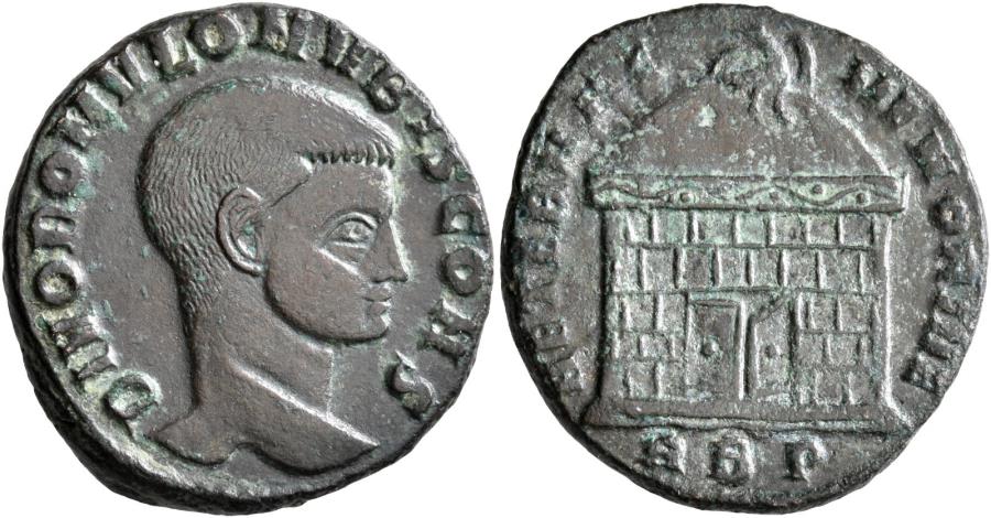 Divus Romulus. Æ Follis. Fine Portrait. | Roman Imperial Coins