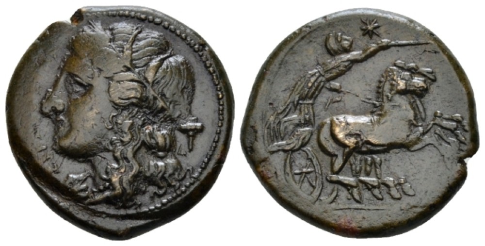 Sicily, Syracuse. Æ 22 mm. Attractive Brown Tone. | Greek Coins