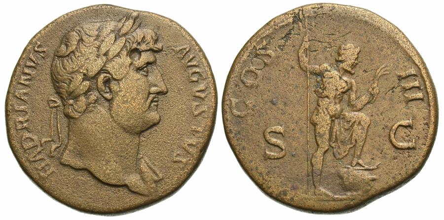 Hadrian. Æ Sestertius. Neptune. | Roman Imperial Coins