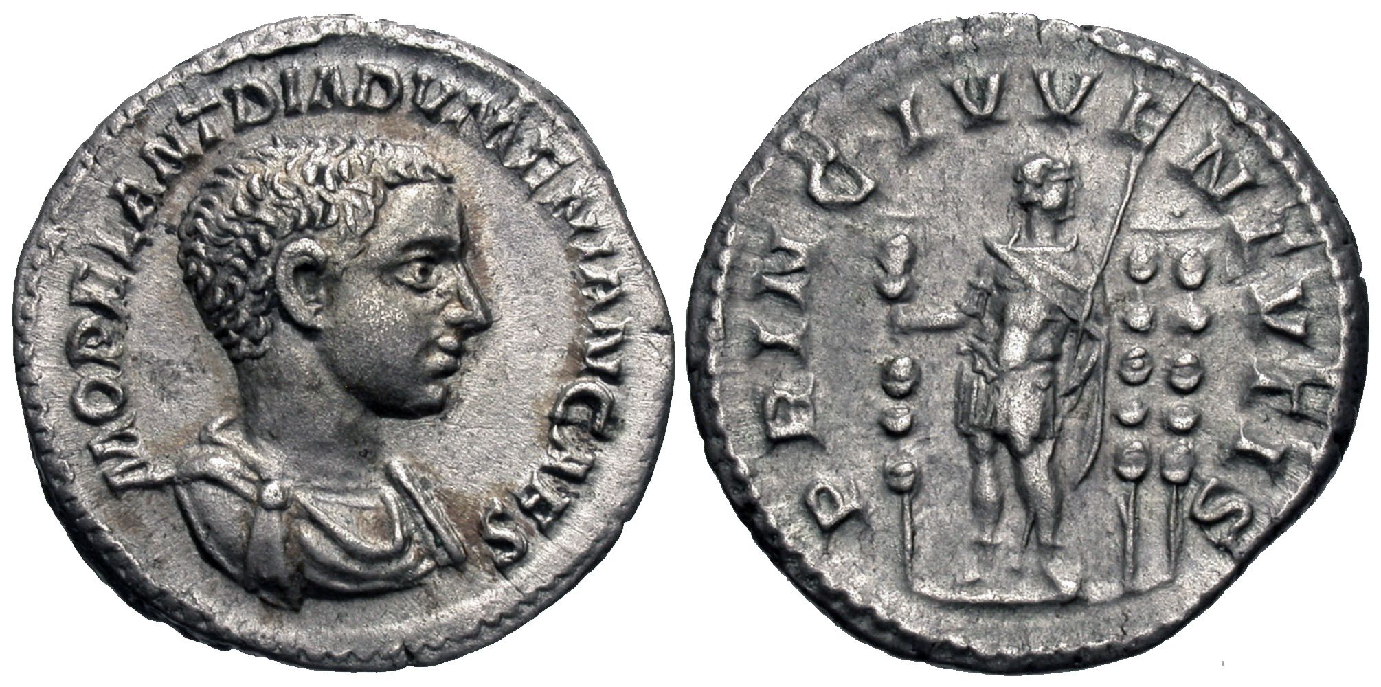 Diadumenian, as Caesar. AR Denarius. | Roman Imperial Coins