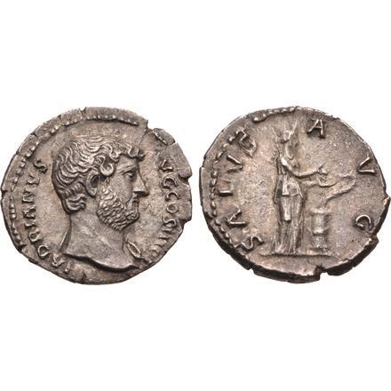 Hadrian. AR Denarius. Salus. | Roman Imperial Coins